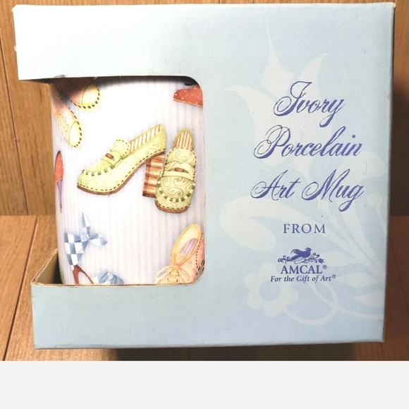 Amcal | Art | Shoe Sale Mug Lets Go Shopping Porcelain Art Mug W Box ...